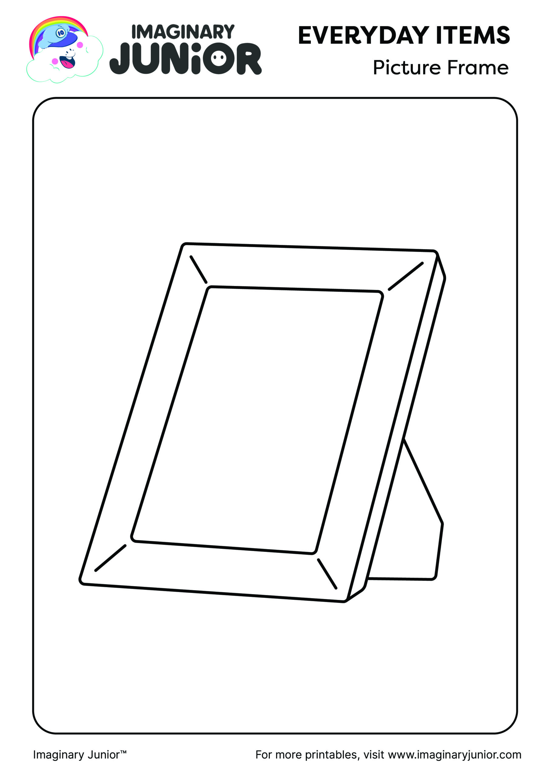 Picture Frame Printables & Coloring Pages (2023 Edition) - Imaginary Junior