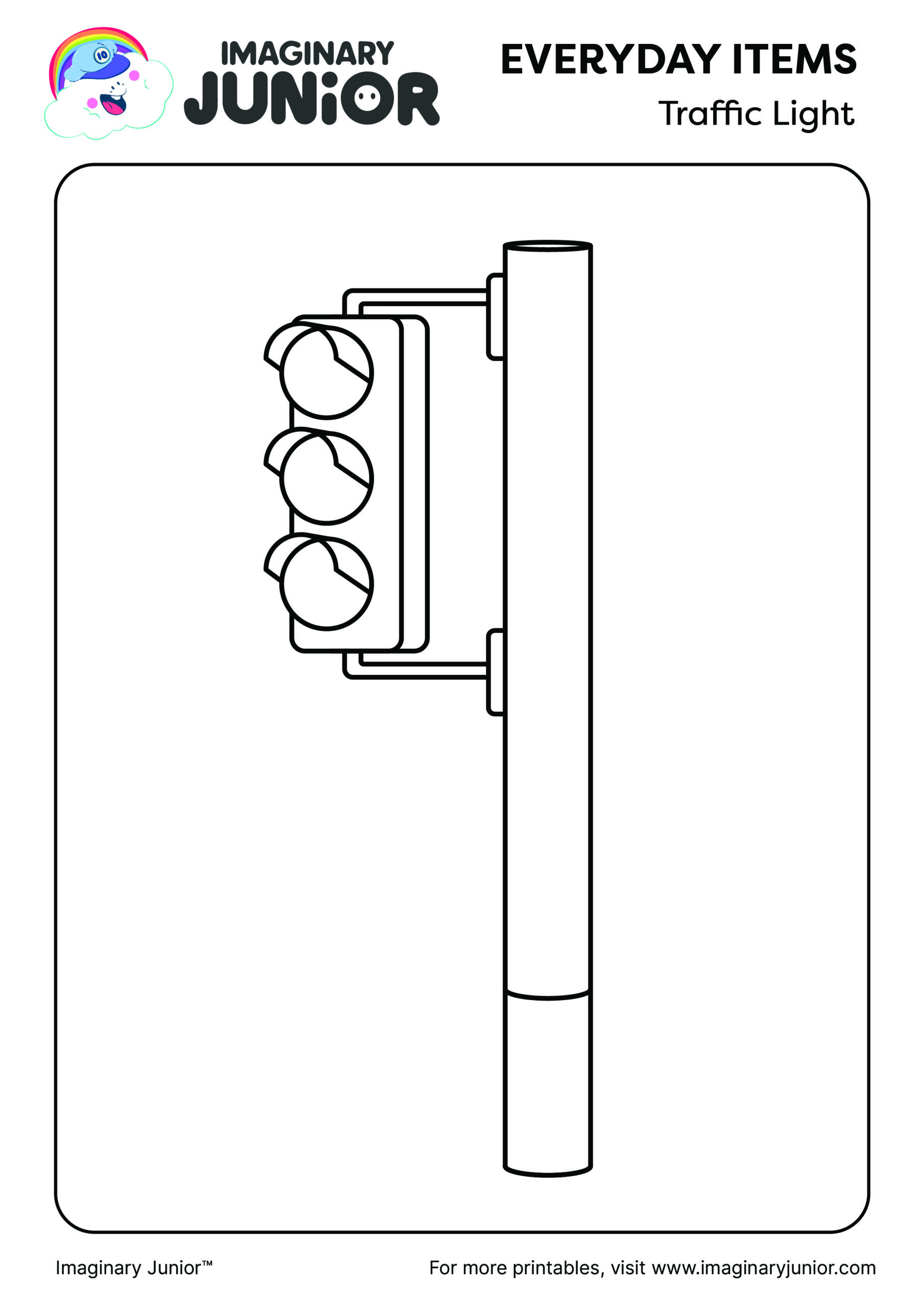 Traffic Lights Printables & Coloring Pages (2023 Edition) - Imaginary ...