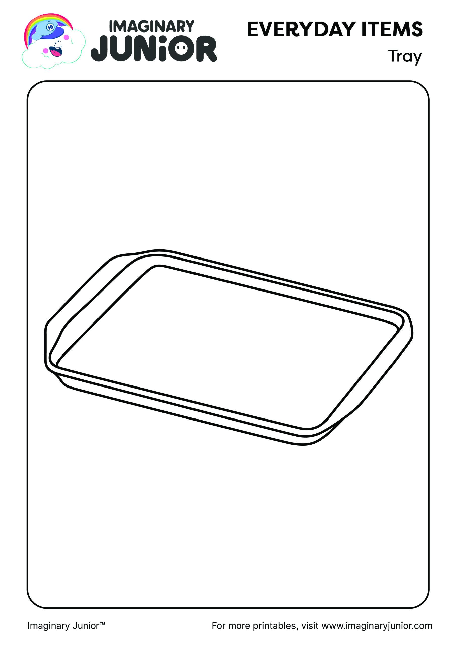 Tray Printables & Coloring Pages (2023 Edition) - Imaginary Junior