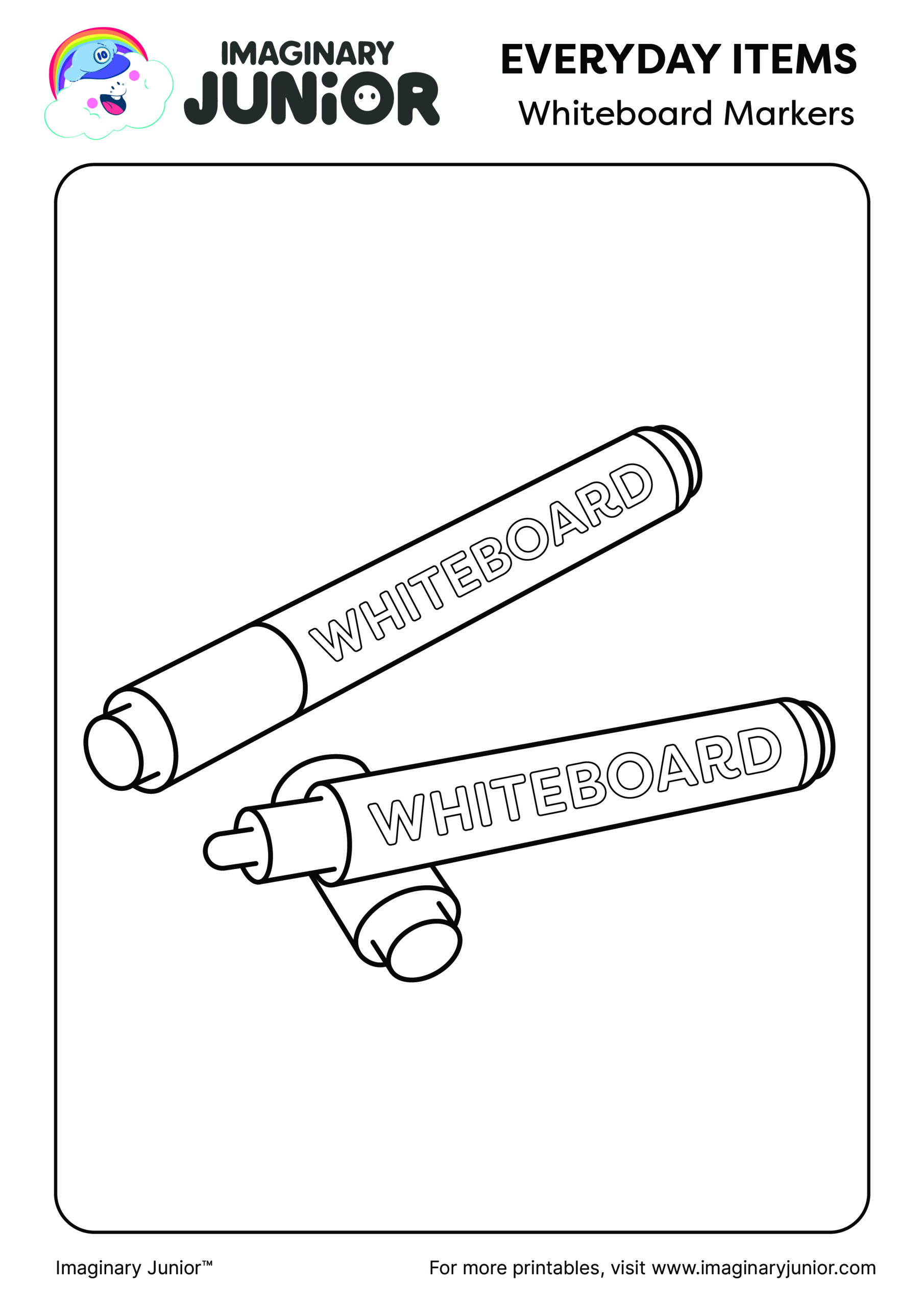 Whiteboard Markers Printables & Coloring Pages (2023 Edition ...