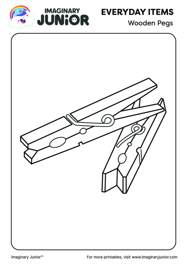 Wooden pegs Printables & Coloring Pages (2023 Edition) - Imaginary Junior