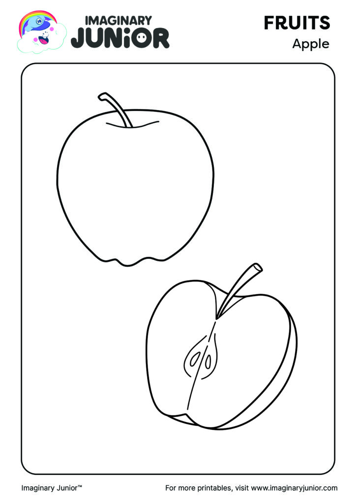 Apple Printables & Coloring Pages (2025 Edition) - Imaginary Junior