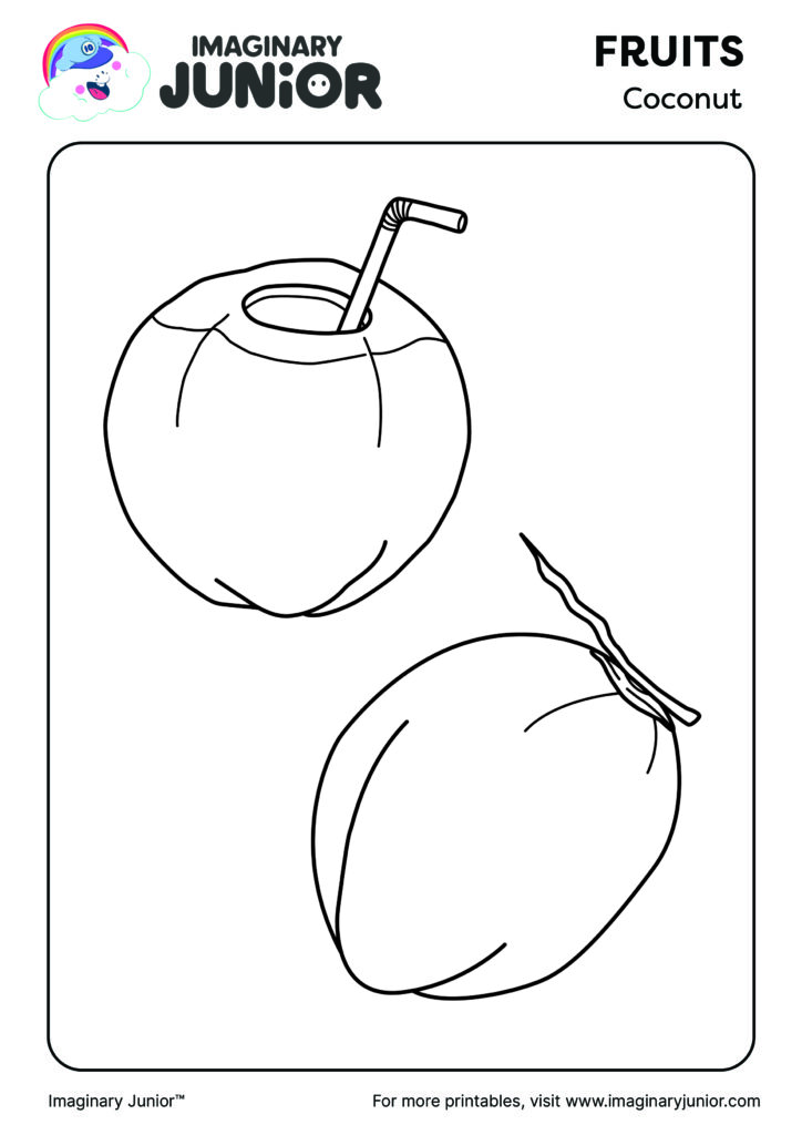 Coconut Printables & Coloring Pages (2025 Edition) - Imaginary Junior