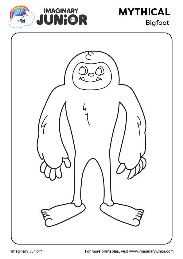 Bigfoot Printables & Coloring Pages (2023 Edition) - Imaginary Junior