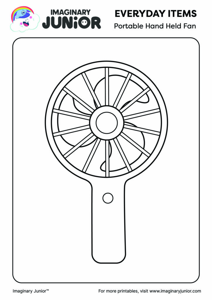Portable hand held fan Printables & Coloring Pages (2025 Edition ...