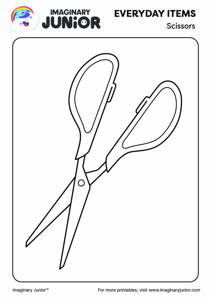 Scissors Printables & Coloring Pages (2025 Edition) - Imaginary Junior