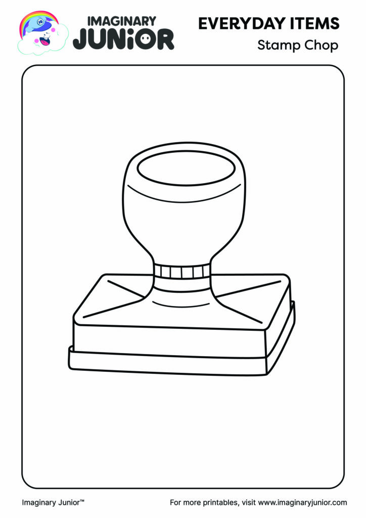 Stamp chop Printables & Coloring Pages (2024 Edition) - Imaginary Junior